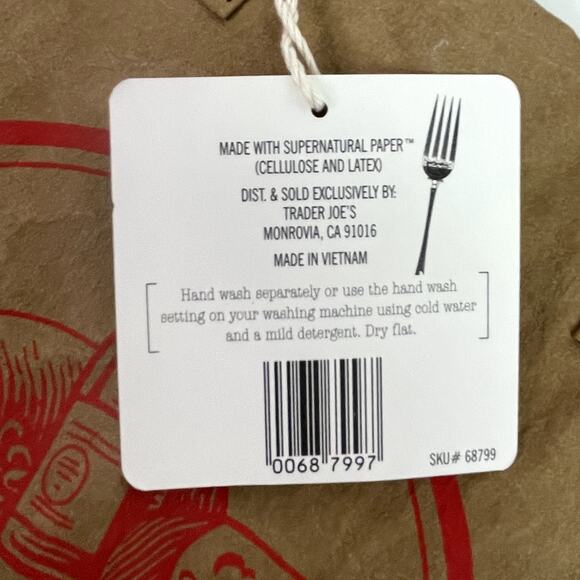 Trader Joe'S | Bags | Trader Joes Rare Paper Washable Grocery Tote Bag ...